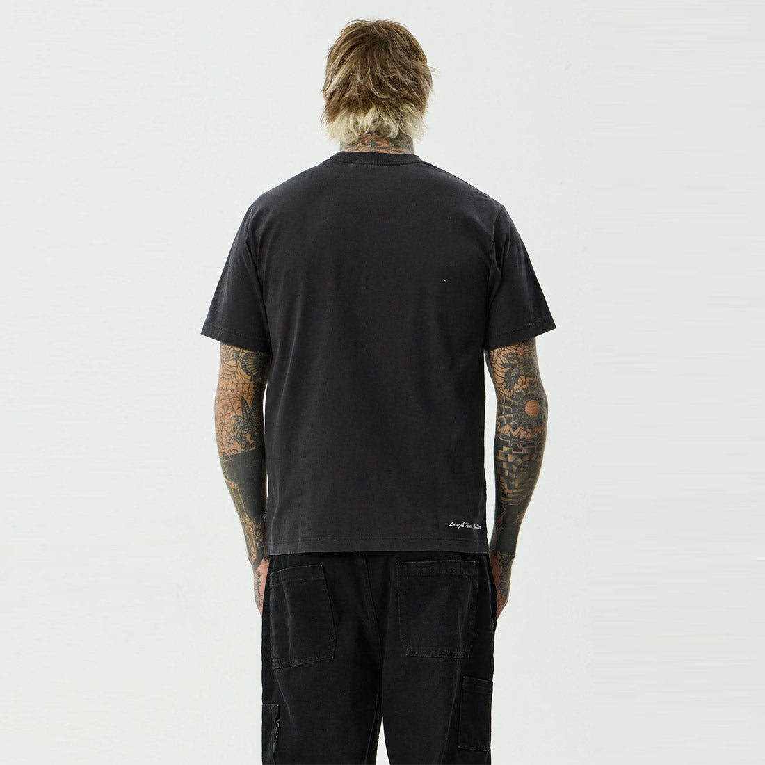 AFENDS Cry Later Retro Fit Tee - Stone Black – Quest Store